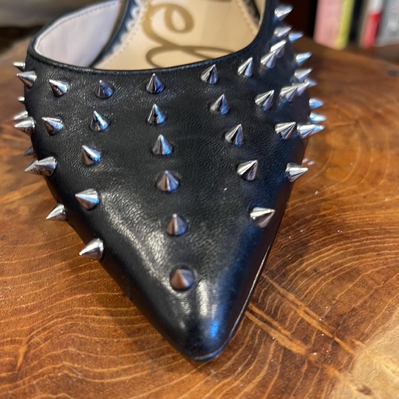 Sam Edelman | Shoes | Sam Edelman Black Leather Spiked Studded Heels ...